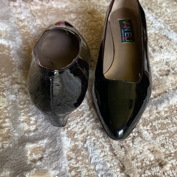 Vaneli | Shoes | Vintagevaneli Black Patent Slip On Shoes Block Heel ...